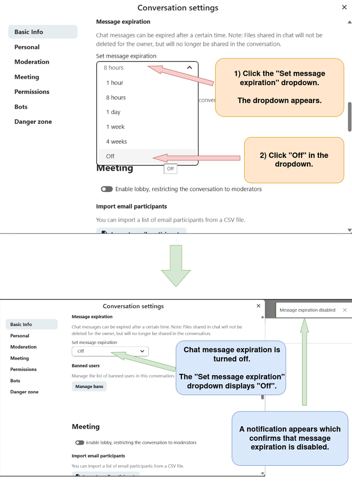 Disable Chat Message Expiration In Nextcloud Talk, Prevent Chat ...